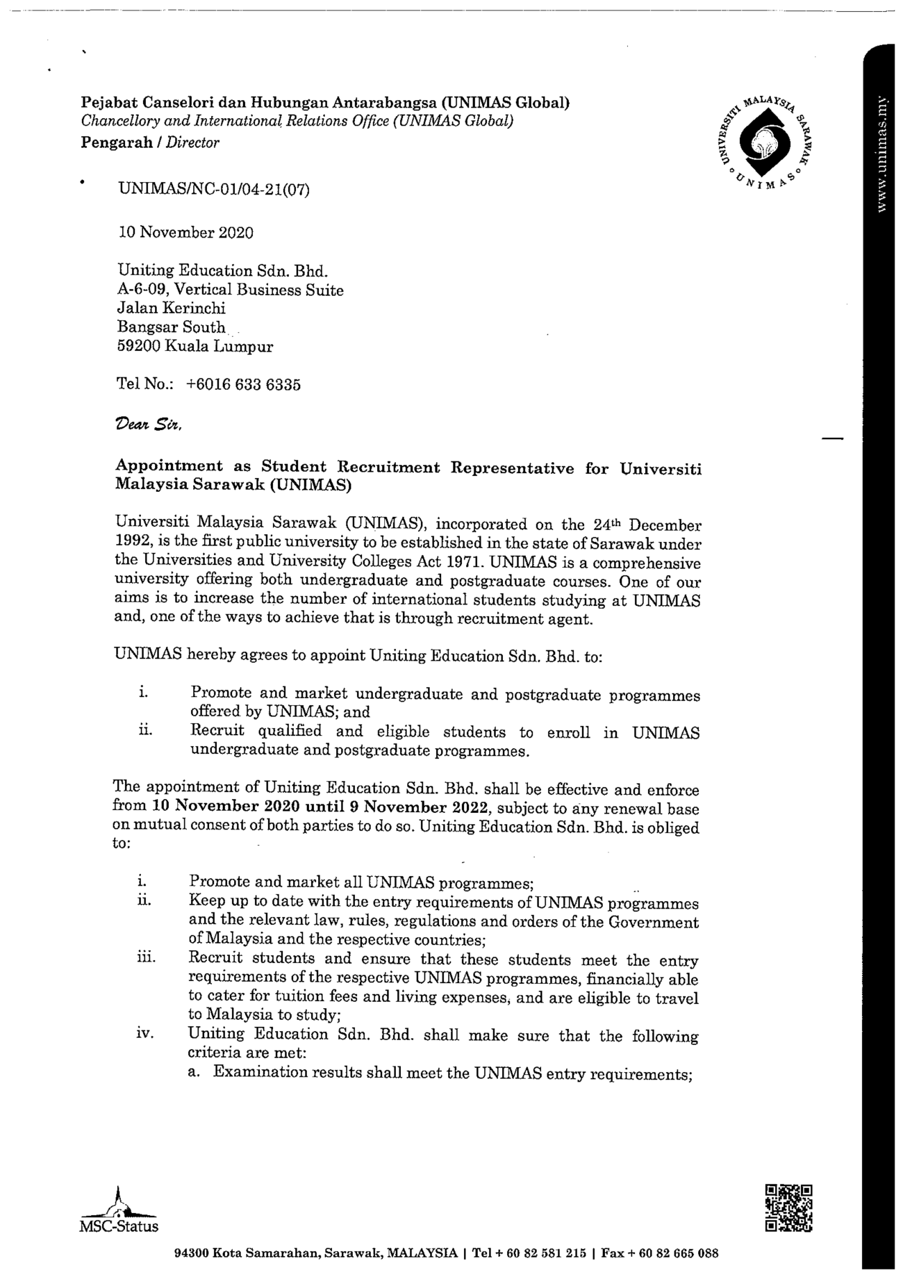 Appoinment Letter & Certificate